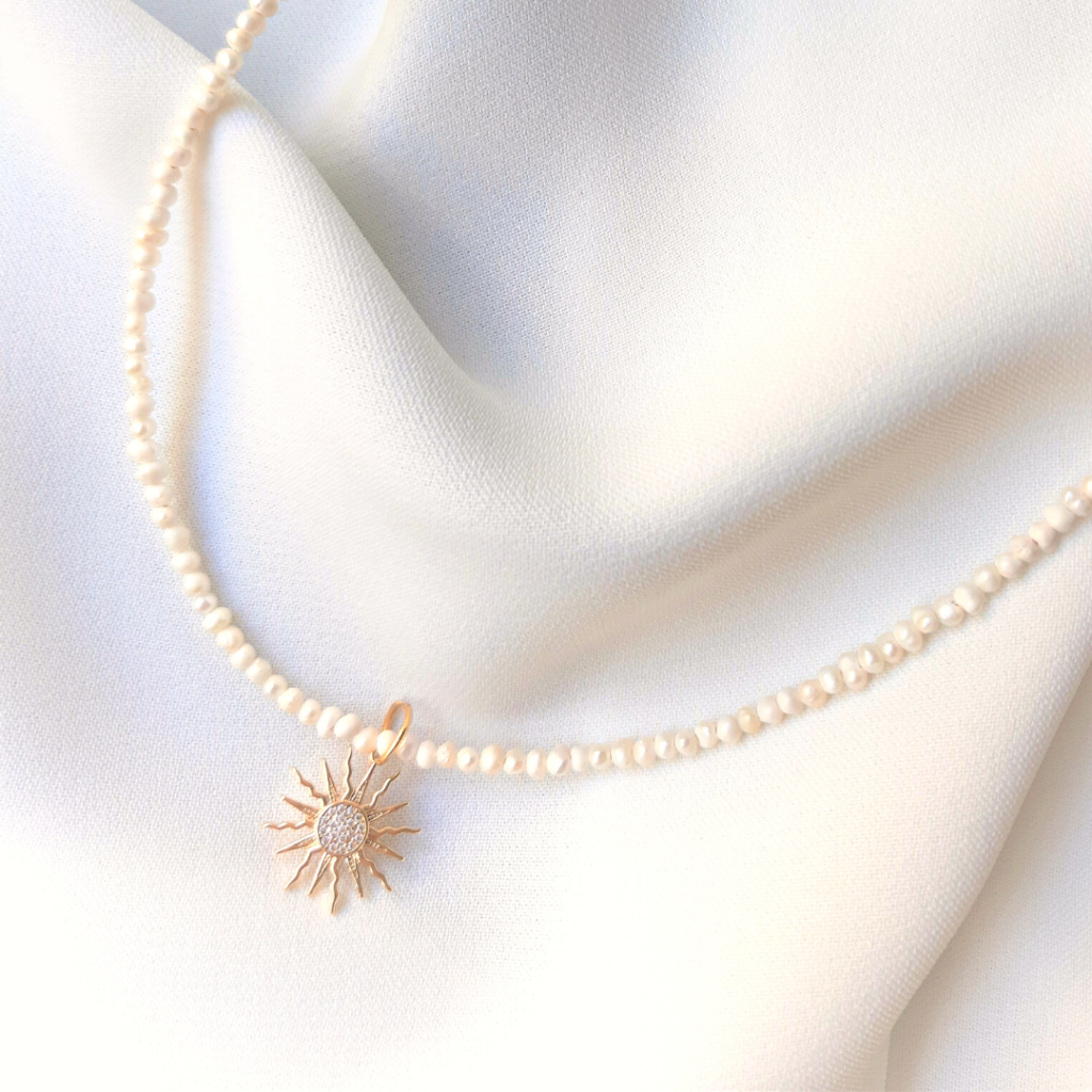 Natūralių perlų vėrinys ir apyrankė "Mini Pearl" Nr.1 | Mijo